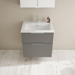 Burgbad Eqio Schrank mit Slim Keramik-Waschtisch, 2 Ausz&uuml;ge, SHBT062F6584C0001G0146,