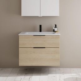 Burgbad Eqio Schrank mit Slim Keramik-Waschtisch, 2 Ausz&uuml;ge, SHBT082F3180C0001G0200,