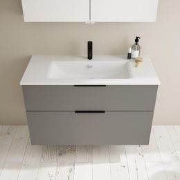 Burgbad Eqio Schrank mit Slim Keramik-Waschtisch, 2 Ausz&uuml;ge, SHBT102F6584C0001G0200,