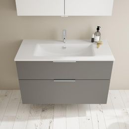 Burgbad Eqio Schrank mit Slim Keramik-Waschtisch, 2 Ausz&uuml;ge, SHBT102F6584C0001G0146,