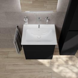 Duravit ME by Starck Waschtisch, evineo ineo5 evo Unterschrank B: 61 cm, 2 Auszüge, mit Griffmulde,, 2336630060+BE0719BM,