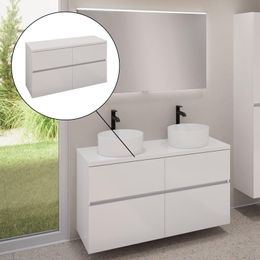 evineo ineo5 evo Unterschrank mit Konsolenplatte B: 120 cm, mit 4 Ausz&uuml;gen, BE0960WH+BE0965WH,