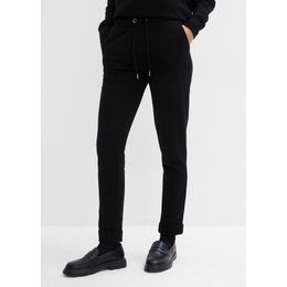 bonprix Schmale Jogginghose, schwarz, mit Baumwolle