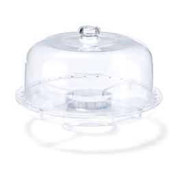 Tchibo - Multifunktionale Kuchenplatte mit Haube - transparent