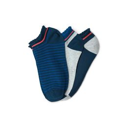 Tchibo - 3 Paar Sneakersocken - Damen - Gr. 35-38 - dunkelblau