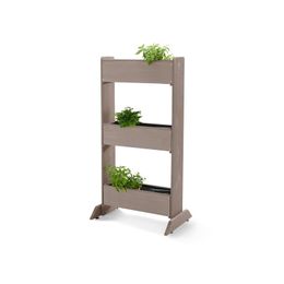 Tchibo - Vertikalbeet »Jonte« - 74x50x141cm - grau - Holz / Stahl / Kunststoff