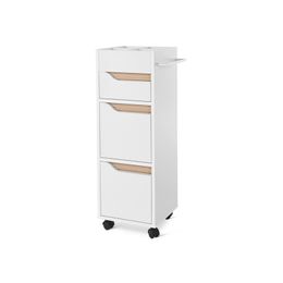 Tchibo - Bad-Beistellwagen - 30x30x87cm - schwarz - Holz / Metall / Kunststoff