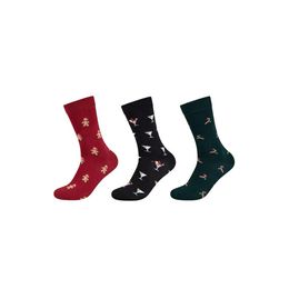 Fun Socks Socken Damen Gr&ouml;&szlig;e 41/46 dunkelblau / rot / schwarz