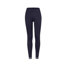 Tchibo - Leggings mit Spitzenborte - Damen - Gr. S - dunkelblau