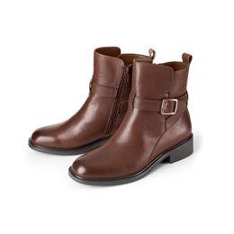 Tchibo - Leder-Boots - Damen - Gr. 38 - cognac