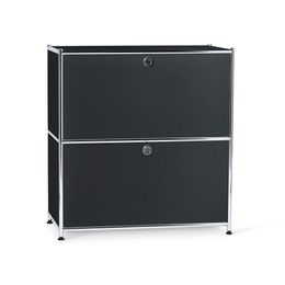 Tchibo - Sideboard Metall &raquo;Cn3&laquo; - 77x40x83cm - schwarz - Stahl / Aluminium / Kunststoff