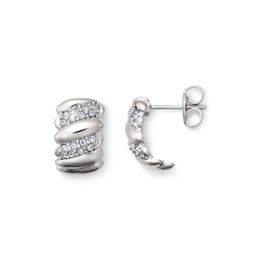 Tchibo - Creolen Sparkle Rows - silber