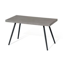 Tchibo - Couchtisch mit Polyzement-Tischplatte - 90x50x50cm - schwarz - Polyzement / Stahl / Stahl