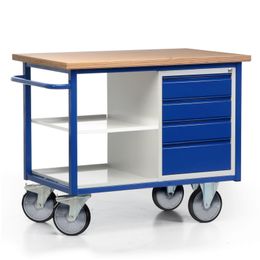 Bakoprotaurus Protaurus fahrbare Werkbank Serie 300 mit 4 Schubladen und Ablage