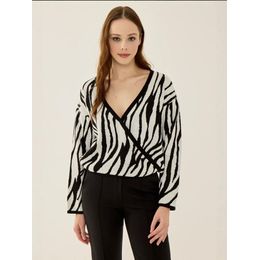 Hiccup Pullover Damen Gr&ouml;&szlig;e L schwarz / wei&szlig;