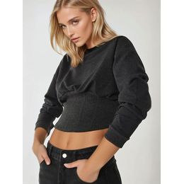 Hiccup Sweatshirt Damen Gr&ouml;&szlig;e L anthrazit