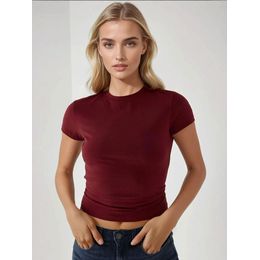 Hiccup T-Shirts Damen Gr&ouml;&szlig;e XL burgunder