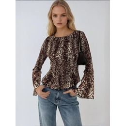 Hiccup Shirt Damen Gr&ouml;&szlig;e XXS hellbeige / braun / schwarz