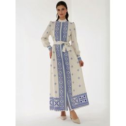 Hiccup Kleid Damen Gr&ouml;&szlig;e 42 royalblau / offwhite Winterkleid