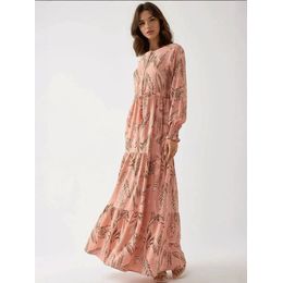 Hiccup Kleid Damen Gr&ouml;&szlig;e 36 dunkelbraun / rosa Winterkleid