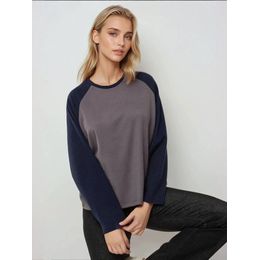 Hiccup Sweatshirt Damen Gr&ouml;&szlig;e L nachtblau / basaltgrau