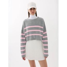 Hiccup Pullover Damen Gr&ouml;&szlig;e S graumeliert / rosa