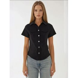 Hiccup Bluse Damen Gr&ouml;&szlig;e L schwarz