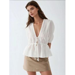 Hiccup Bluse Damen Gr&ouml;&szlig;e XS wei&szlig;