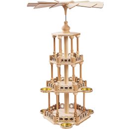 Weihnachtspyramide SAICO ORIGINAL "Pyramide-Selbstbausatz groß", natur, B:30cm H:50cm T:30cm, Holz teilmassiv, Sperrholz, Weihnachtspyramiden, Höhe 50 cm