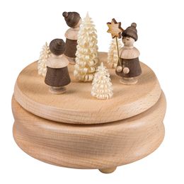 Spieluhr SAICO ORIGINAL "Kurrende", natur, B:11cm H:12cm T:11cm, Spieluhren, 12x11x11 cm