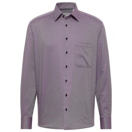 Langarmhemd Eterna "COMFORT FIT", Herren, Gr. 40, Normalgrößen, aubergine, 100% Baumwolle, normal, Manschette, Hemden, NON IRON (bügelfrei)