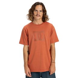 T-Shirt DC Shoes "DC Star Pigment Dye", Herren, Gr. M, picante, 75% Baumwolle, 25% Baumwolle, Shirts T-Shirt