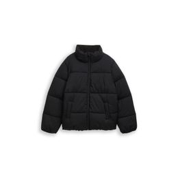 Steppjacke Tom Tailor, Mädchen, Gr. 140, schwarz, Web, Obermaterial: 100% Polyester. Futter: 100% Polyester, unifarben, regular fit normal, elastischer Bund, Jacken, mit Stehkragen