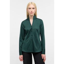 Hemdbluse Eterna "REGULAR FIT", Damen, Gr. 42, dunkelgrün, 95% Baumwolle, 5% Elasthan, Blusen, EASY IRON (bügelleicht)