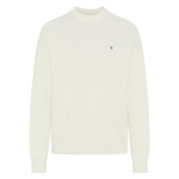 Strickpullover Calvin Klein Jeans, Herren, Gr. L, tofu, Strick, Obermaterial: 100% Baumwolle, unifarben, regular fit normal, Rundhals, Bündchen, Pullover, Rundhalsausschnitt, Regular Fit