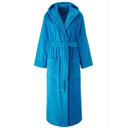 Unisex-Bademantel Kangaroos "Cassidy, für Damen & Herren, Standardlänge & Überlänge" Gr. M, türkis, L:132cm, Walkfrottee, Hausmäntel, mit Taschen, Männer und Frauen, Baumwolle, Reise, Hotel, Sauna, S-3XL