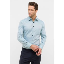 Langarmhemd Eterna "MODERN FIT", Herren, Gr. 39, Normalgrößen, salbeigrün, 100% Baumwolle, tailliert, Manschette, Hemden, NON IRON (bügelfrei)
