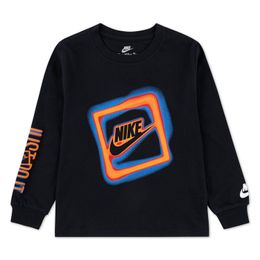 Langarmshirt Nike Sportswear "NKB NEON BOX FUTURA", Kinder, Gr. 122 (7), schwarz, Obermaterial: 60% Baumwolle, 40% Polyester, Shirts, für Kinder