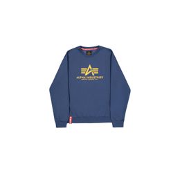 Sweater Alpha Industries "Basic Sweatshirt BL", Herren, Gr. XL, blau (new navy, wheat), Obermaterial: 80% Baumwolle, 20% Polyester, regular fit, Sweatshirts