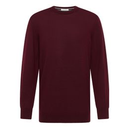 Strickpullover Eterna "REGULAR FIT", Herren, Gr. L, sunset rot, 100% Wolle (Merino), lässig geschnitten, Pullover