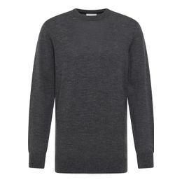 Strickpullover Eterna "REGULAR FIT", Herren, Gr. L, anthrazit, 100% Wolle (Merino), lässig geschnitten, Pullover