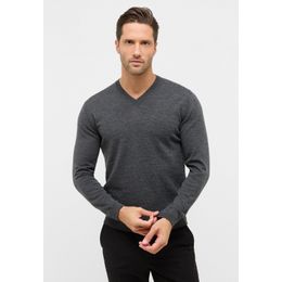 Strickpullover Eterna, Herren, Gr. L, anthrazit, 100% Wolle (Merino), lässig geschnitten, Pullover