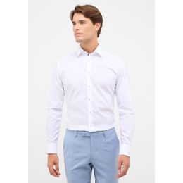 Langarmhemd Eterna "SLIM FIT", Herren, Gr. 41, Normalgr&ouml;&szlig;en, wei&szlig;, Popeline, 100% Baumwolle, schmal, Manschette, Hemden, NON IRON (b&uuml;gelfrei)