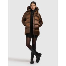 Steppjacke Khujo "CARA", Damen, Gr. M, copper braun, 100% Nylon, unifarben, Raglanärmel elastischer Bund mit Windstopper, Jacken