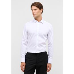 Langarmhemd Eterna "SLIM FIT", Herren, Gr. 37, Normalgrößen, weiß, Satin, 100% Baumwolle, schmal, Manschette, Hemden, NON IRON (bügelfrei)