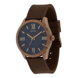 Guess Uhr 'ELLIOT' Herren Größe One Size dunkelblau / dunkelbraun / gold