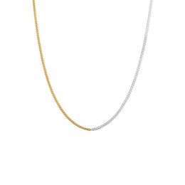 Elli Premium Halskette Basic Kette, Bi Color_Tri Color Damen Größe 40 gold / silber