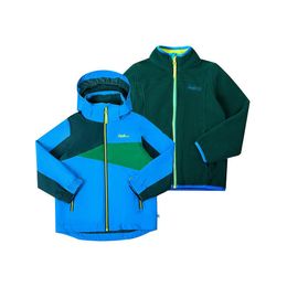 Peek U 3in1-Funktionsjacke "Ridge" in Blau/ Grün - 51% | Größe 110 | Kinderjacken