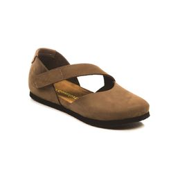 Comfortfusse Leder-Ballerinas in Sand - 66% | Größe 39 | Baby-schnuerschuh
