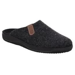 Pantoffel Rohde "SOLTAU-H", Herren, Gr. 39, grau (anthrazit, meliert), Filz, Schuhe, Hausschuh, Schlappen, Clog mit seitlichem Label, Topseller